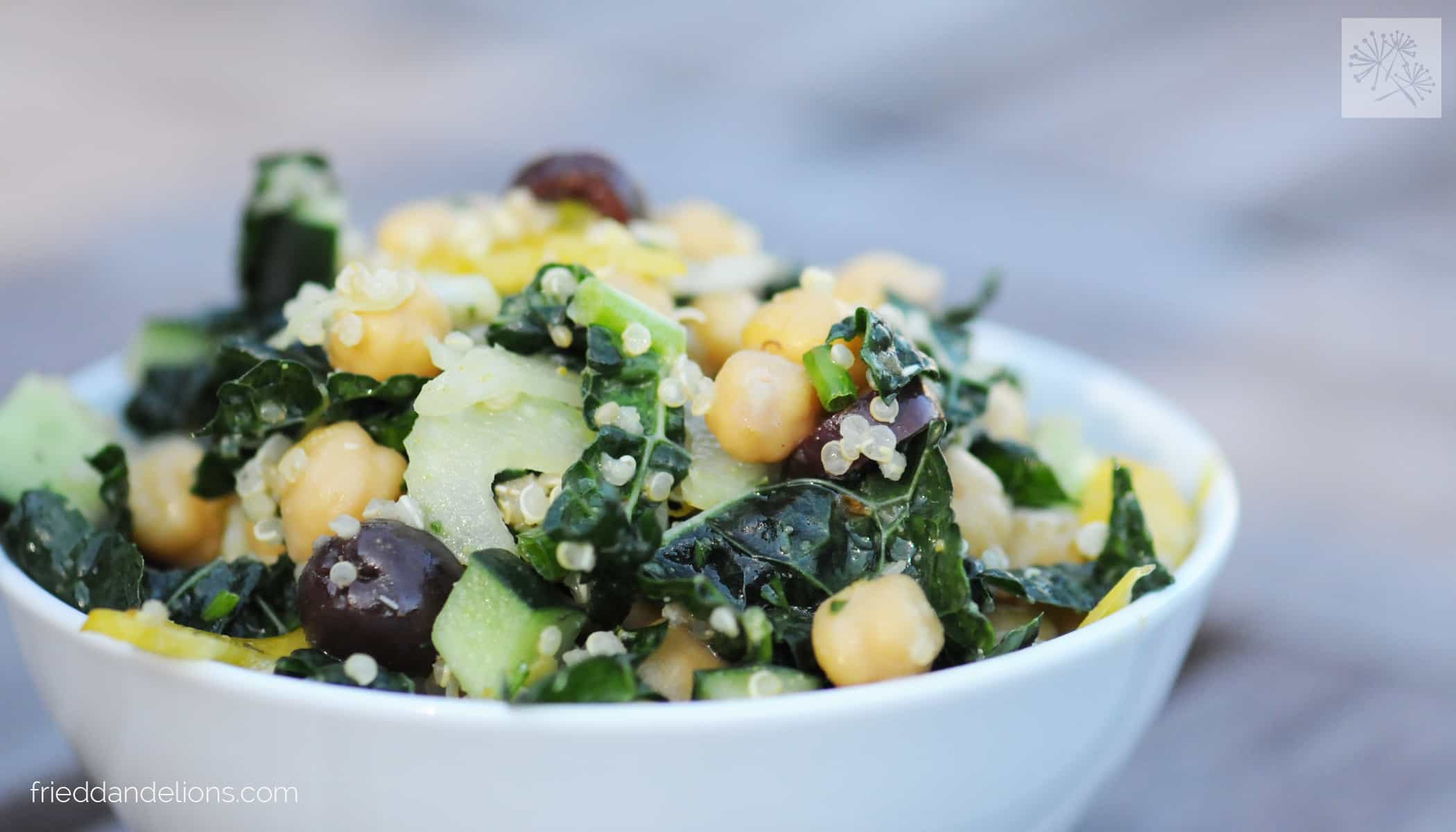 Deconstructed Falafel Salad — Fried Dandelions — Plant Based Recipes