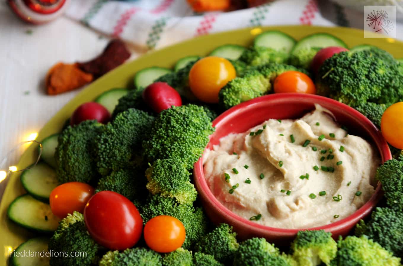 A Holiday Appetizer — Hummus for the Holidays — Fried Dandelions ...