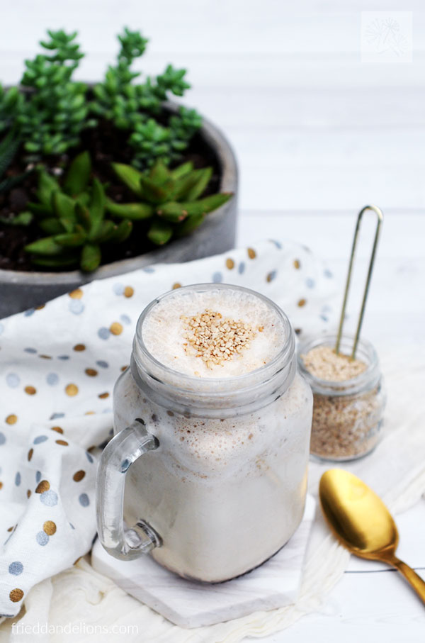 Tahini Date Shake, aka Tahini Smoothie — Fried Dandelions — Plant Based ...