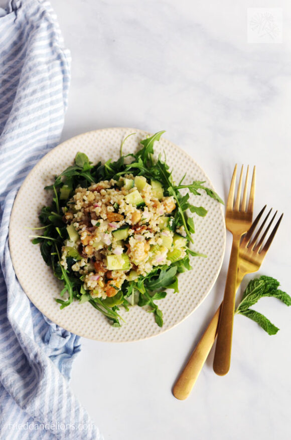 Bulgur Salad with Chickpeas, Mint, and Pine Nuts — Fried Dandelions ...